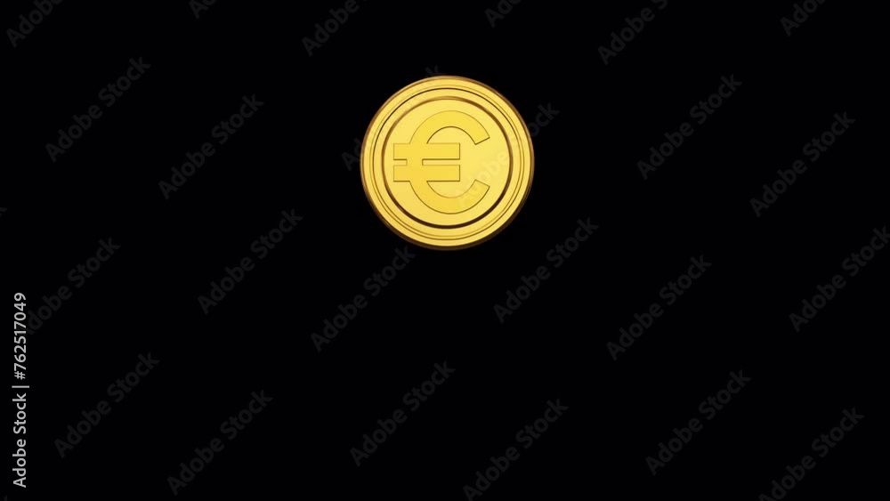 Coins rotating. Coins rotation animation on transparent background ...