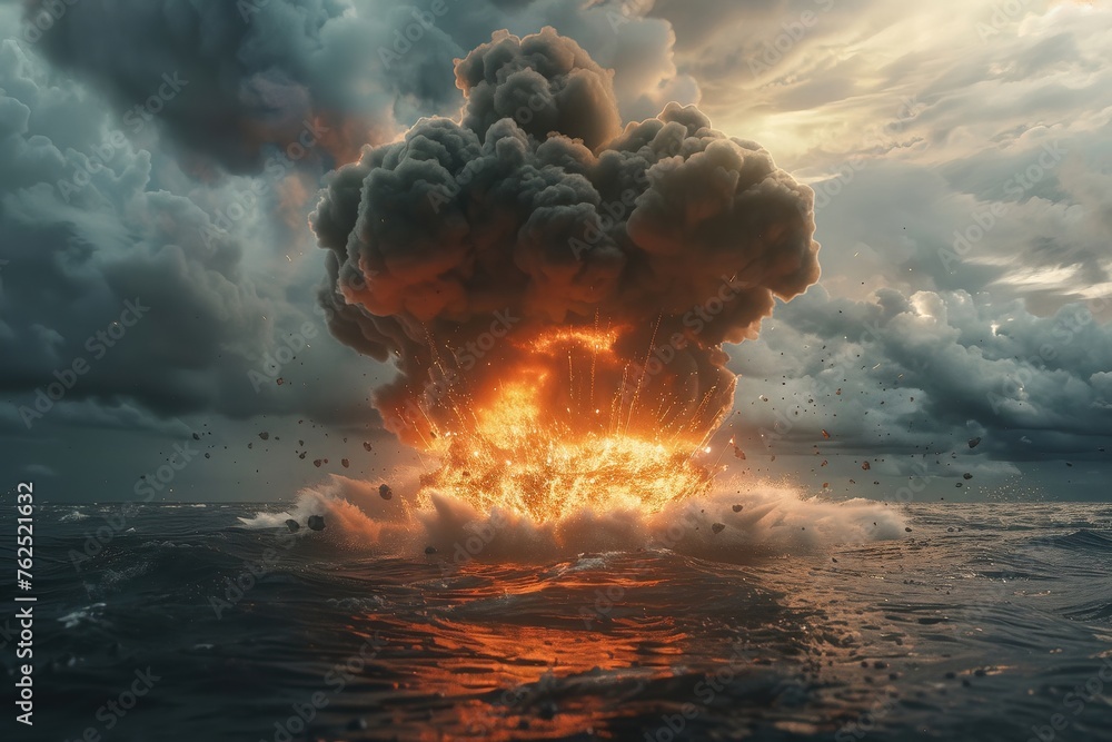 Create a visual representation of the devastating power of a nuclear ...