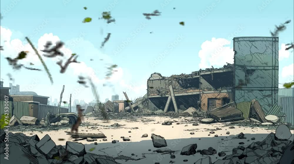 Seamless Looping Time-Lapse Animation Video Background: Urban Building ...