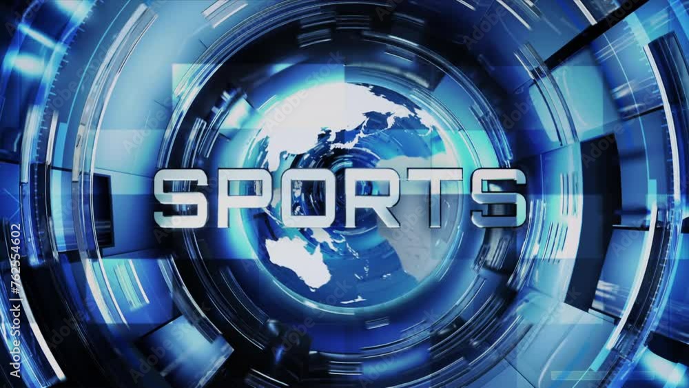Animated Earth Rotating, Sports News Intro. Studio Background For News ...