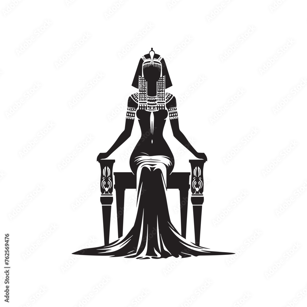 Cleopatra silhouette: Vector Silhouettes Embodying the Grace and ...