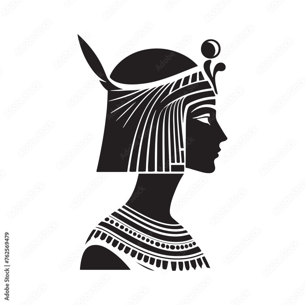 Cleopatra silhouette: Vector Silhouettes Embodying the Grace and ...