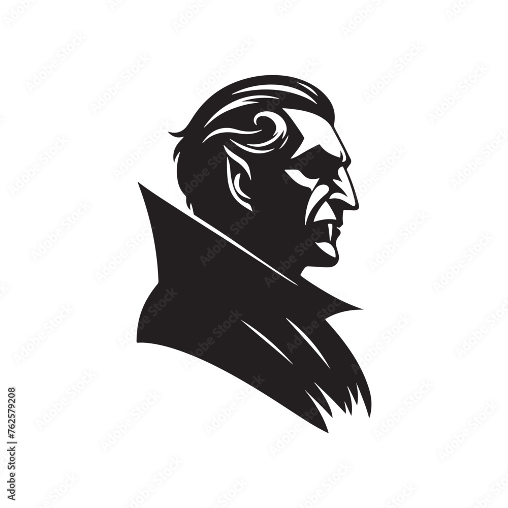 Dracula silhouette: Dracula Vector Silhouette Embodying the Mystery and ...