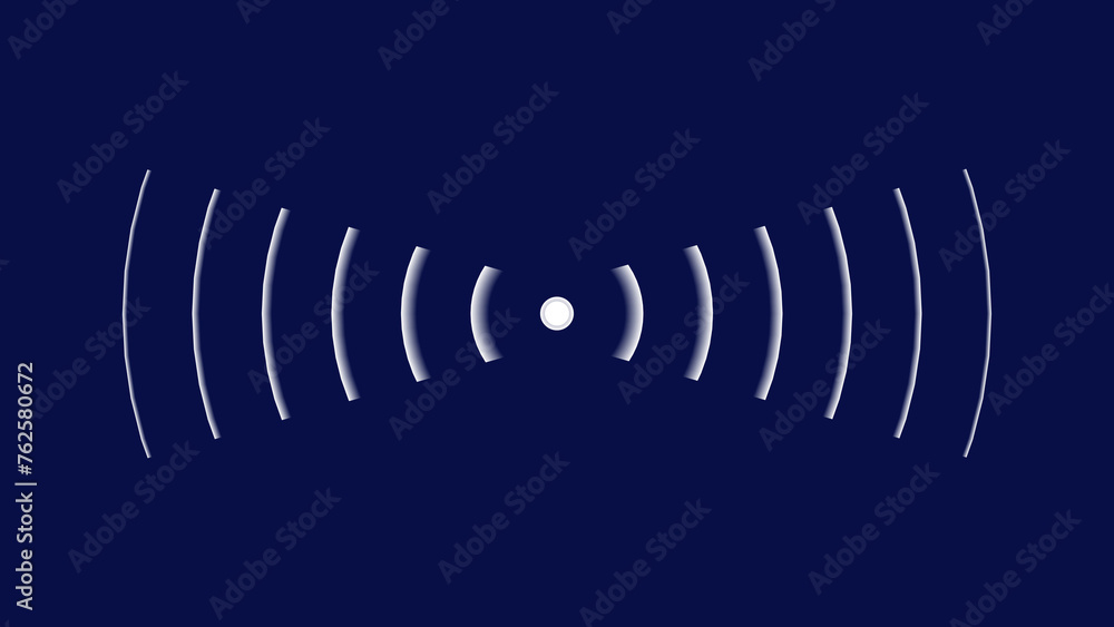 Radio wave circle background. Wi-Fi Were less signal illustration ...