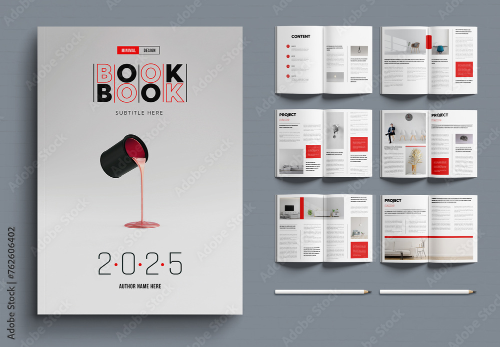 Book Layout Design Stock Template | Adobe Stock