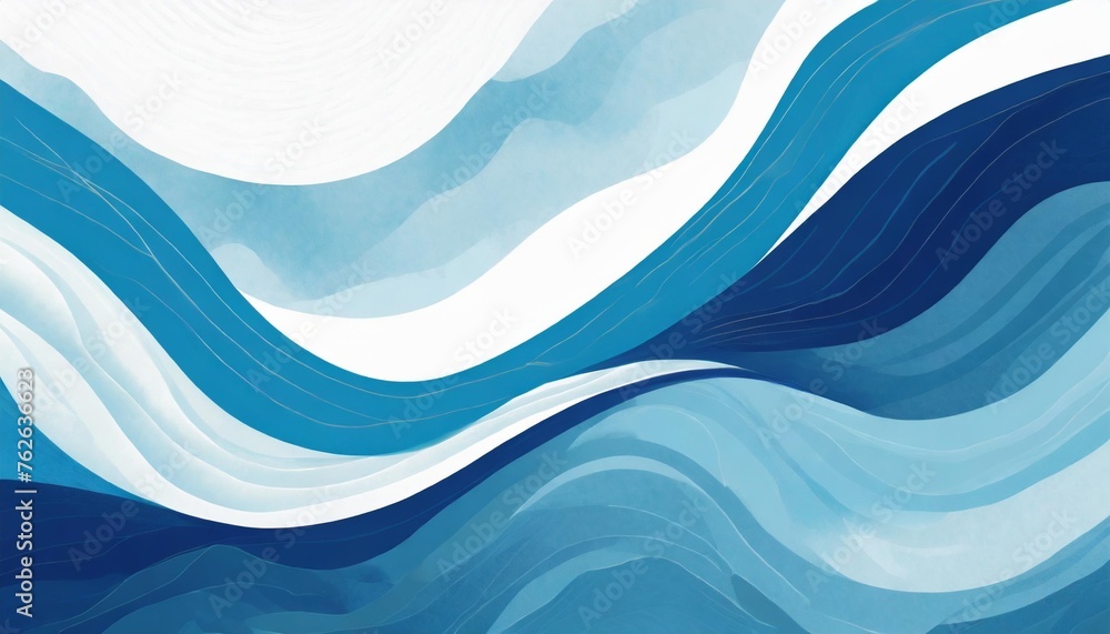 abstract blue wave paper art background a blue and white abstract ...