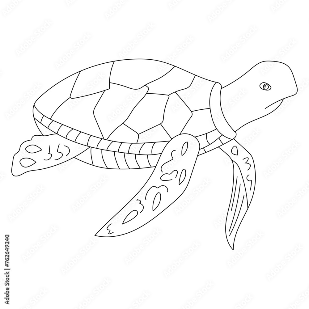Outline Sea Turtle Clipart for Lovers of Aquatic Life and Marine Life ...