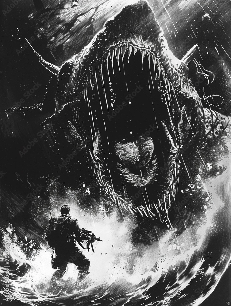 Deep-sea explorers encounter a colossal creature that seems to be made ...