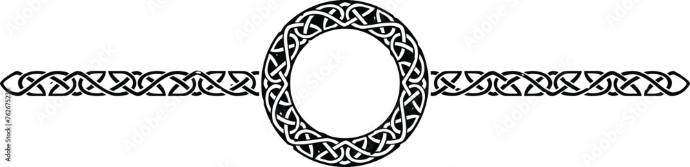 Ornate Celtic Pattern Circle Header Stock Vector | Adobe Stock