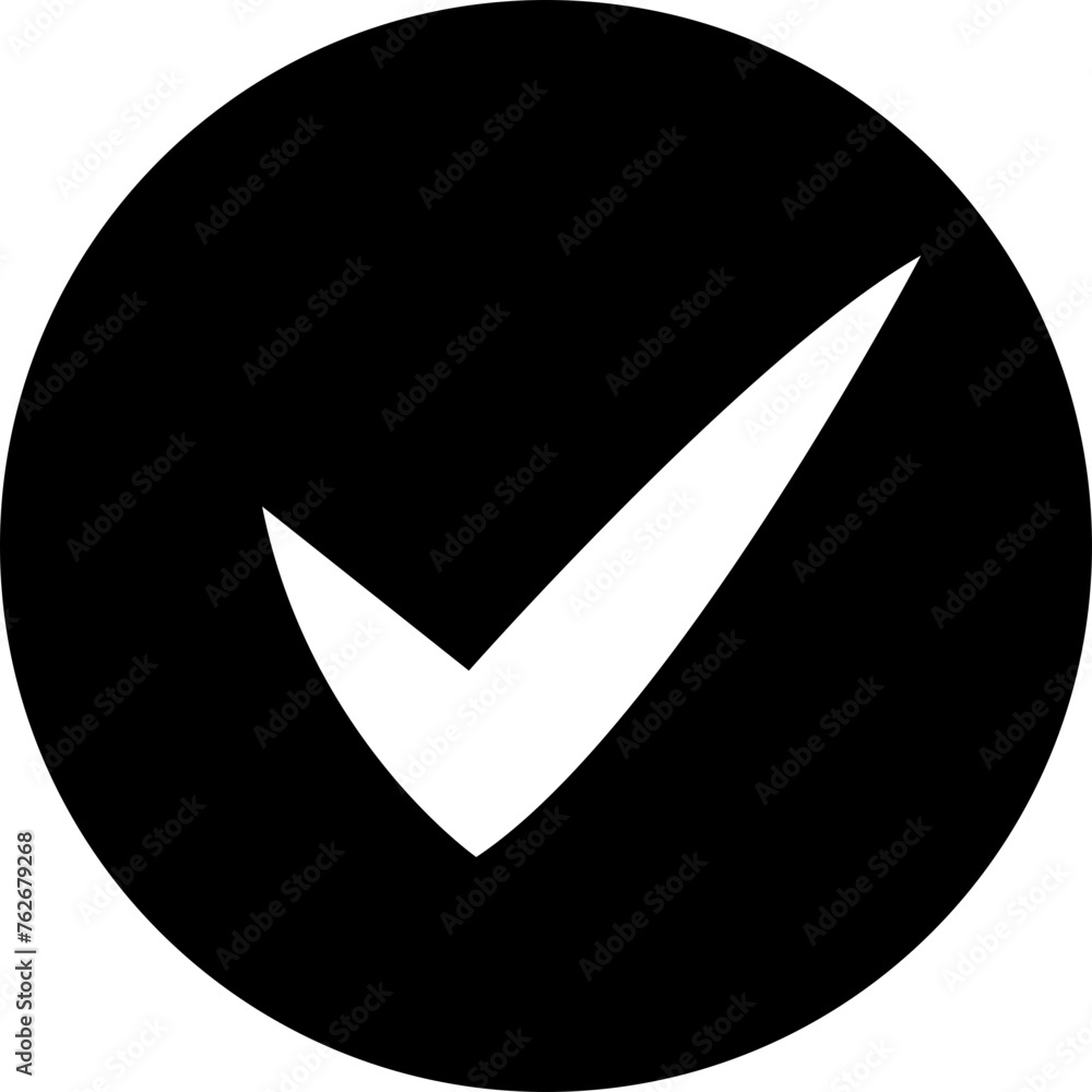 Check mark icon. Check marks right, good, correct, symbol isolated on ...
