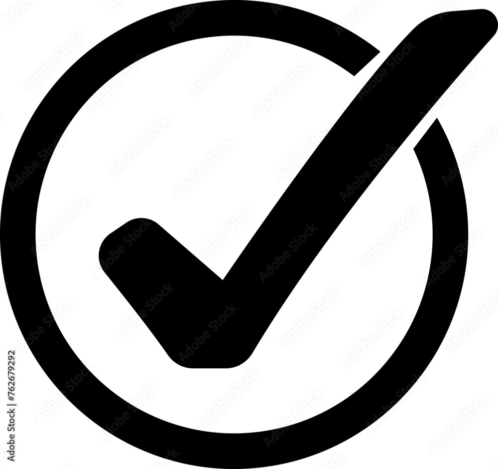 Check mark icon. Check marks right, good, correct, symbol isolated on ...
