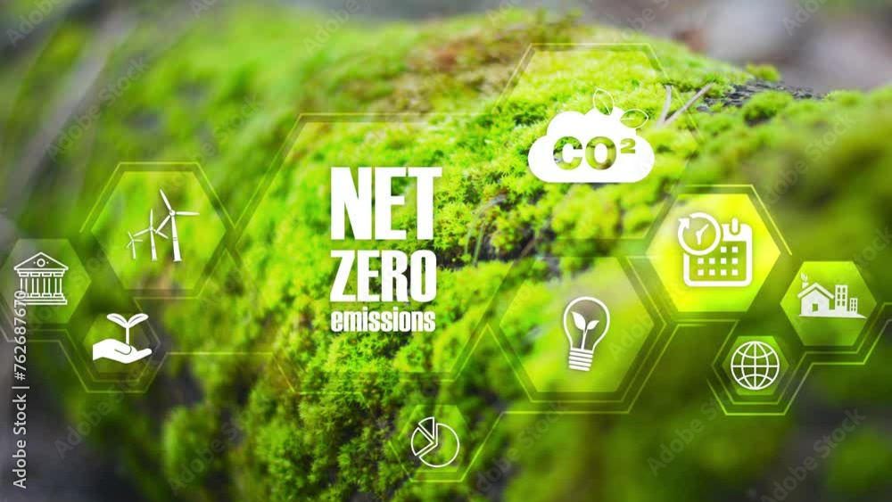 Net zero , carbon neutral concept. Net zero greenhouse gas emissions ...