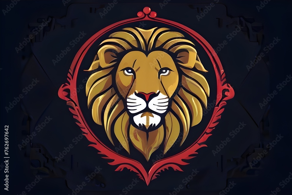 lion illustration, lion head vector, lion head logo, lion logo, lion ...