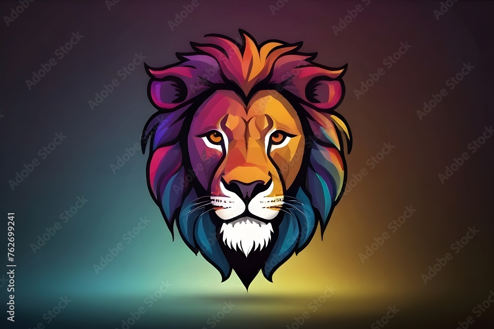 lion illustration, lion head vector, lion head logo, lion logo, lion ...
