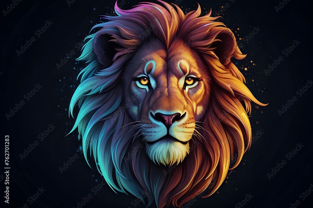 lion illustration, lion head vector, lion head logo, lion logo, lion ...