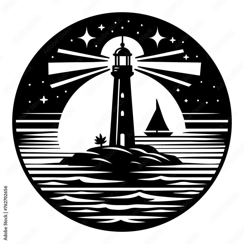Lighthouse Vector, Lighthouse for laser cutting, and engraving ...