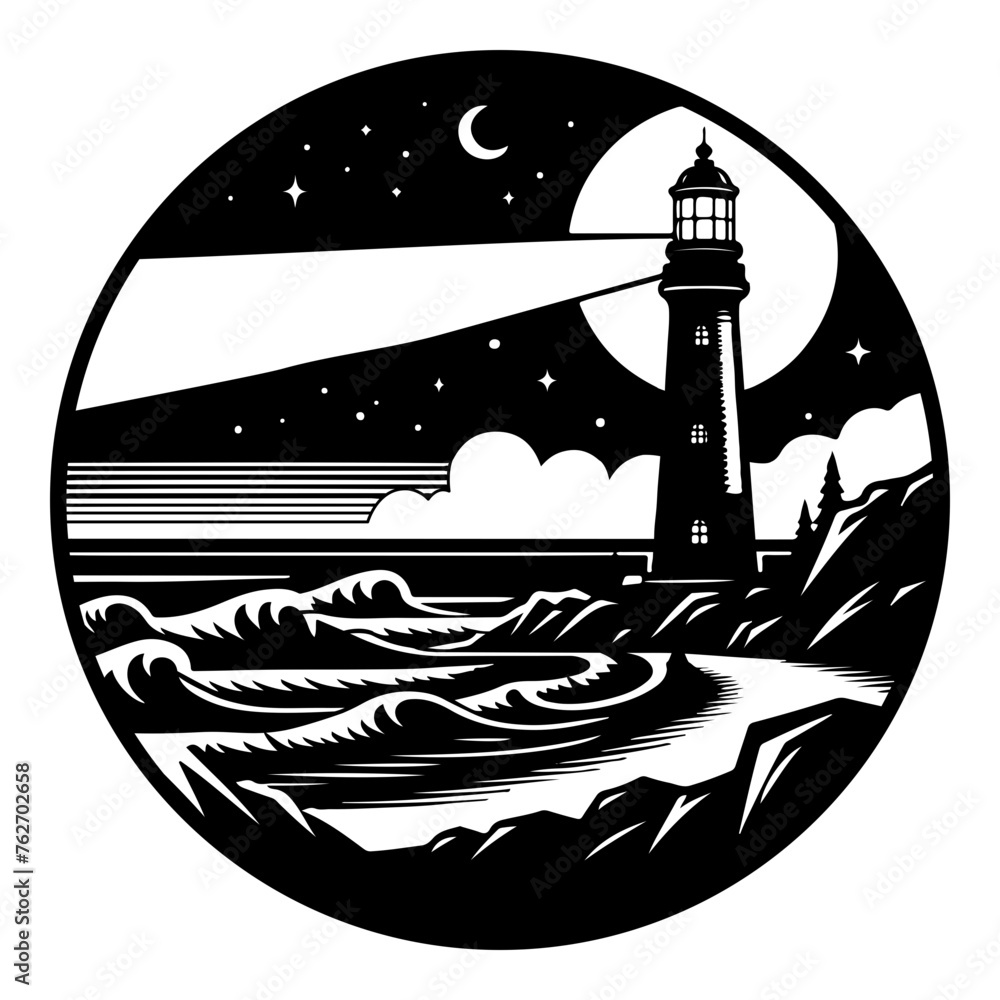Lighthouse Vector, Lighthouse for laser cutting, and engraving ...