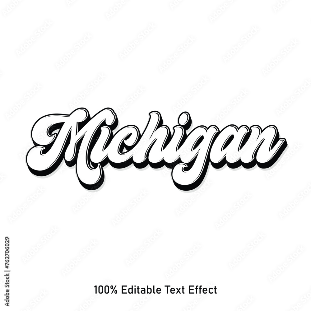 Michigan text effect vector. Editable college t-shirt design printable ...