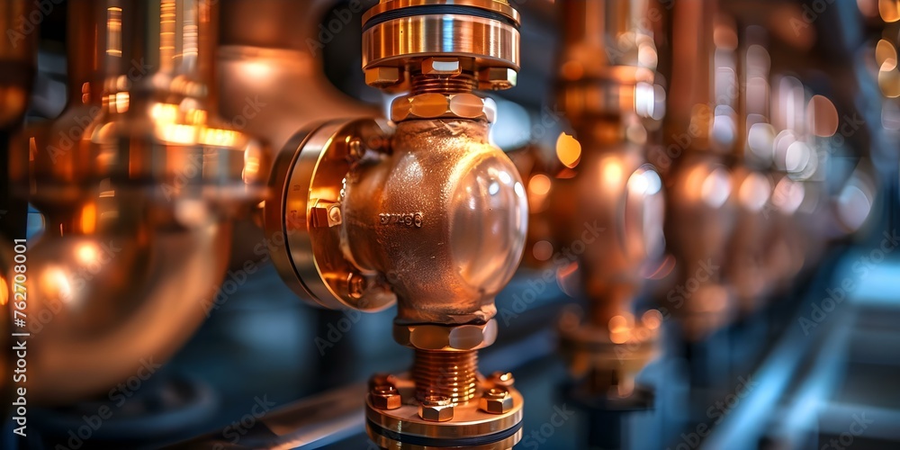 An Abstract Depiction of Interconnected Pipes and Valves in a Plumbing ...