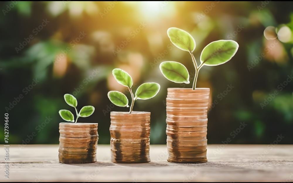 ESG concept of environmental, social, and governance.ESG small tree on ...