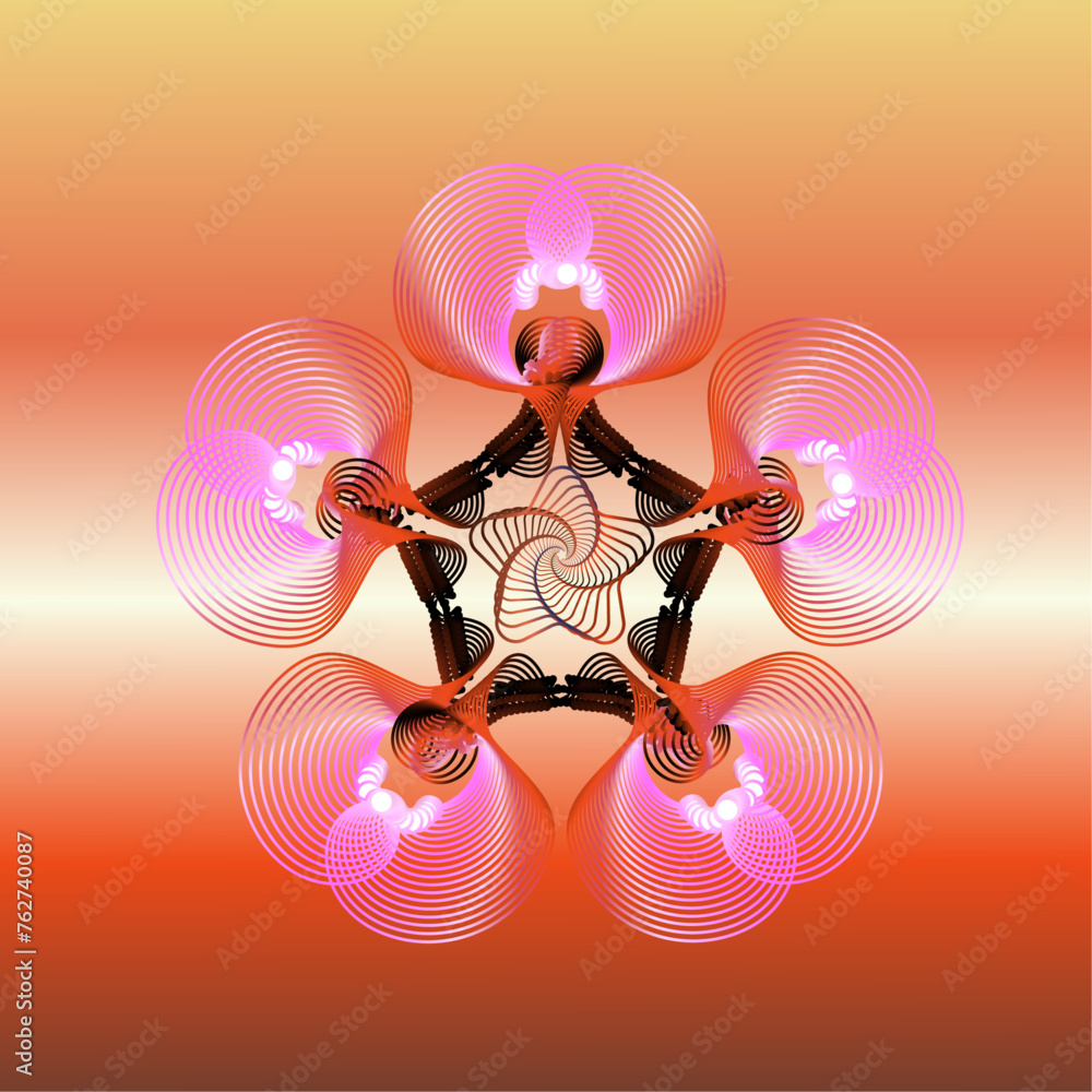 The vector dotted spiral vortex graphic is a visually interesting and ...