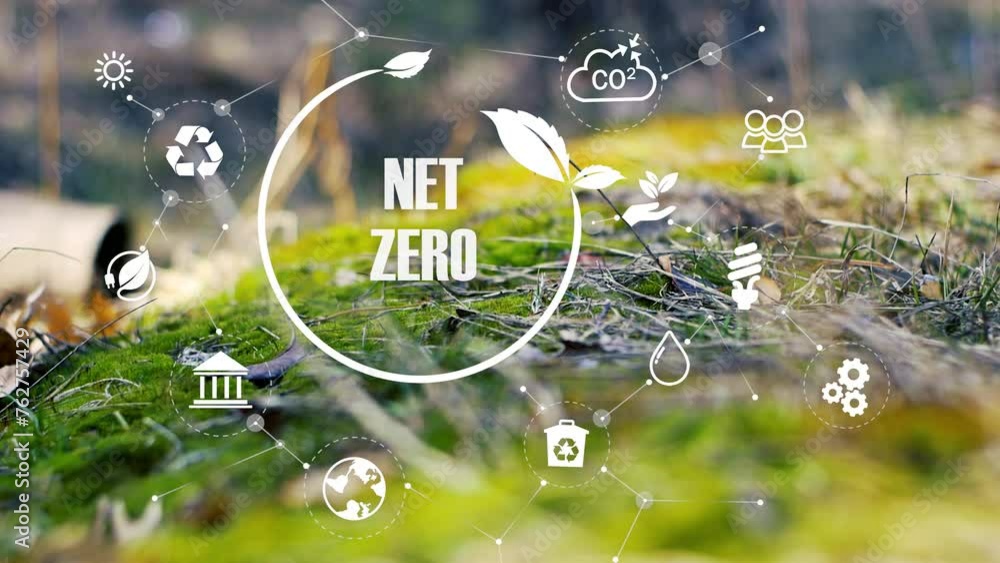 Net zero , carbon neutral concept. Net zero greenhouse gas emissions ...
