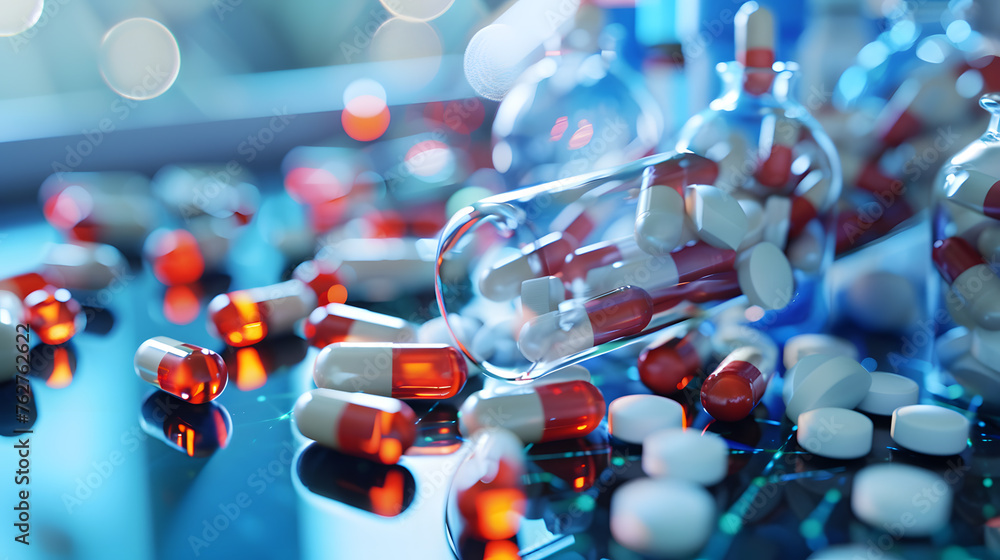 Biochemistry study: drug formulation focus, detailed molecular models ...