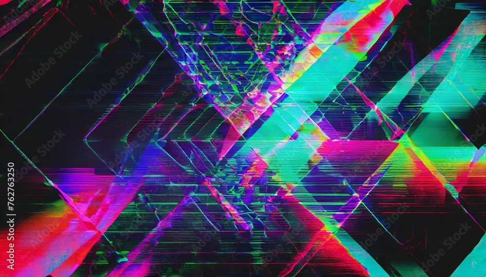 abstract background with interlaced digital glitch and distortion ...