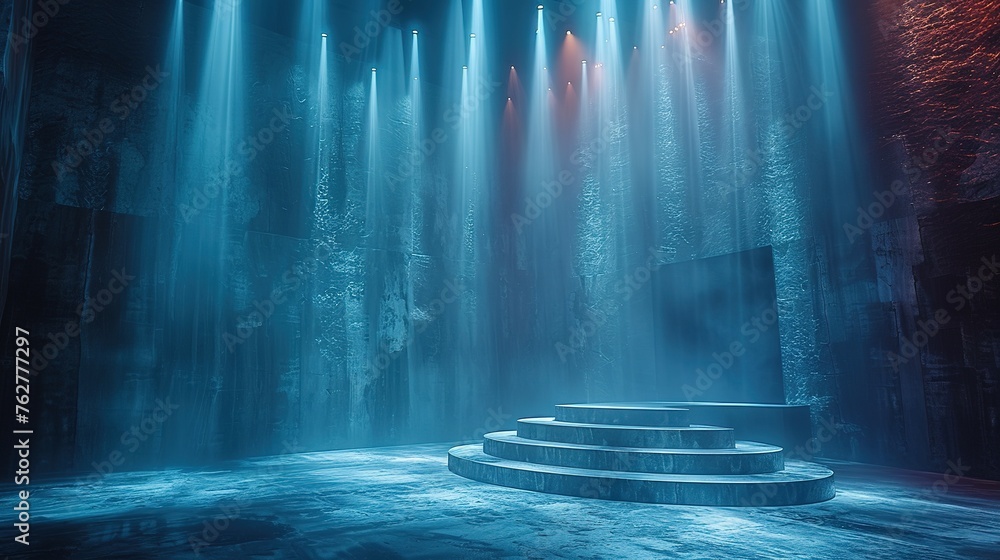 Modern dance stage light background with spotlight illuminated for ...