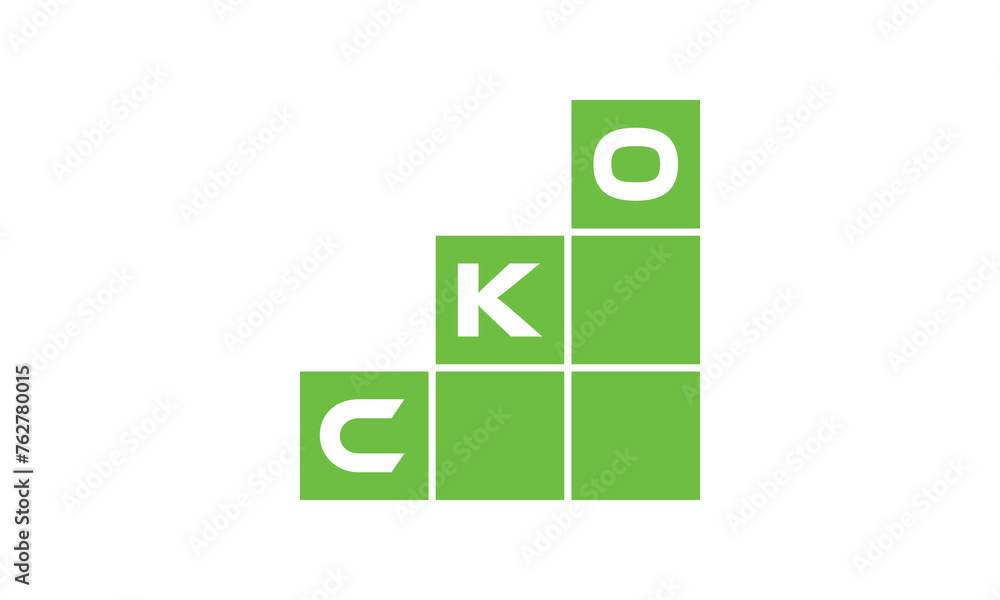 CKO initial letter financial logo design vector template. economics ...