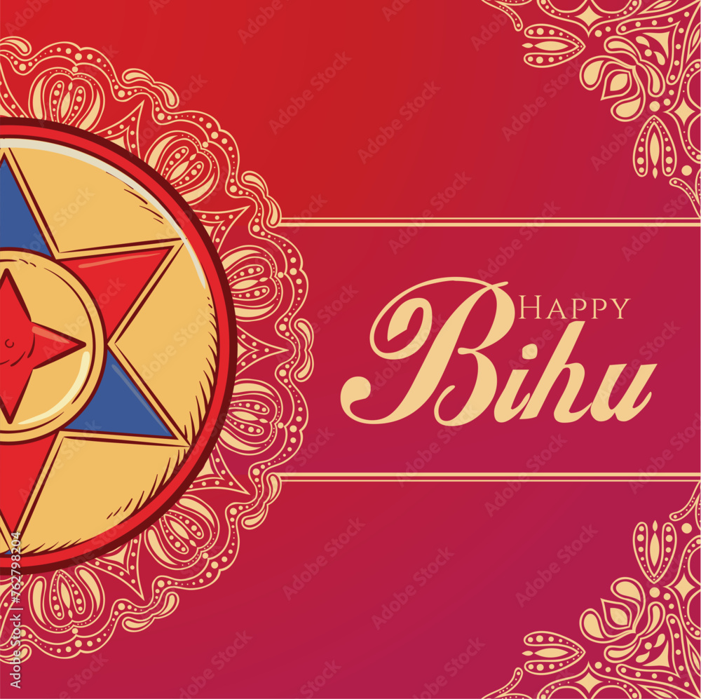 happy bihu social media poster template., Greeting background with ...