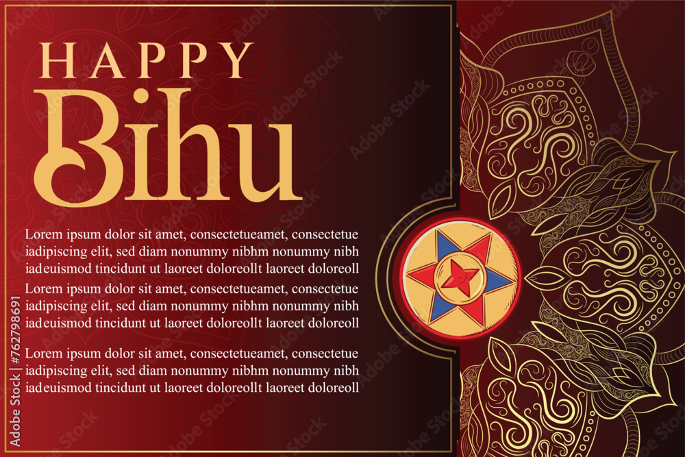 happy bihu social media poster template., Greeting background with ...