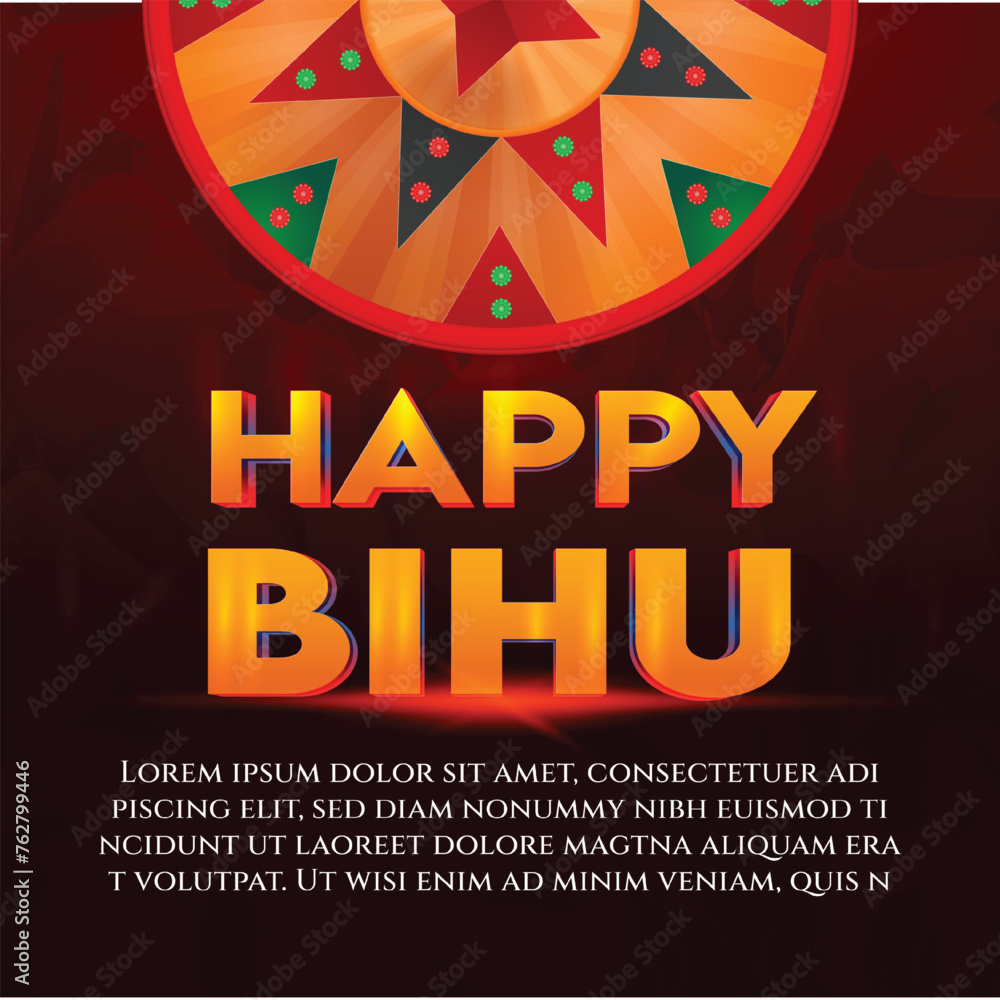 happy bihu social media poster template., Greeting background with ...