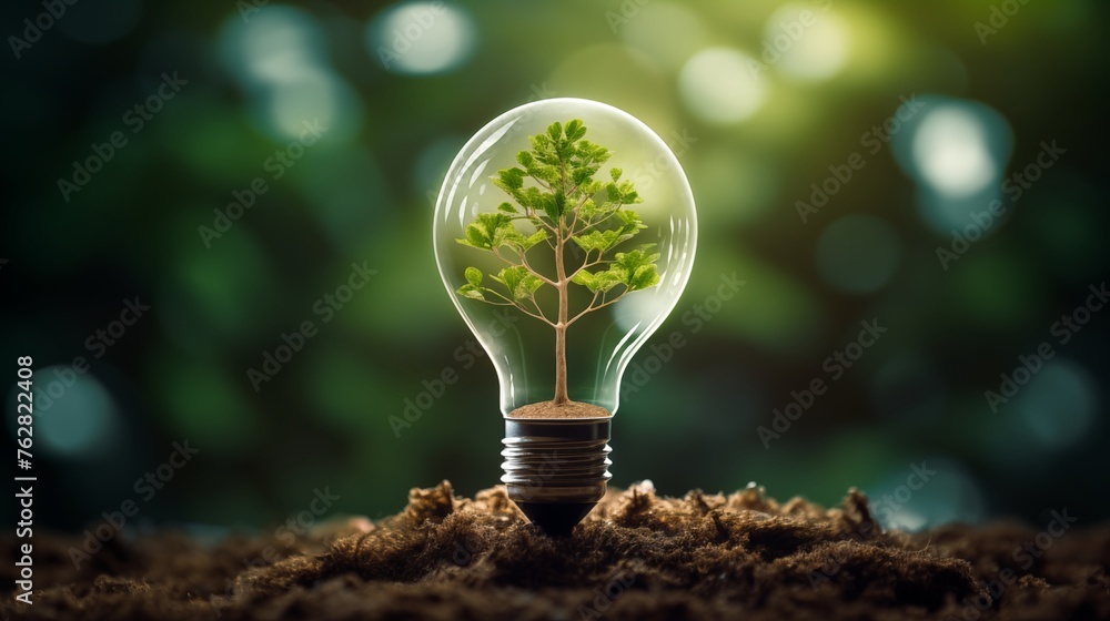 visual representation of a sustainable energy concept through a light ...