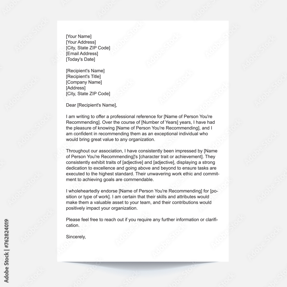recommendation letter,reference letter,reference letter template ...