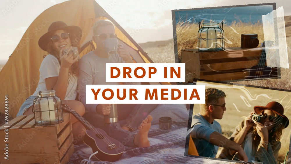 Plastic Wrap Media Replace Collage Stock Template | Adobe Stock