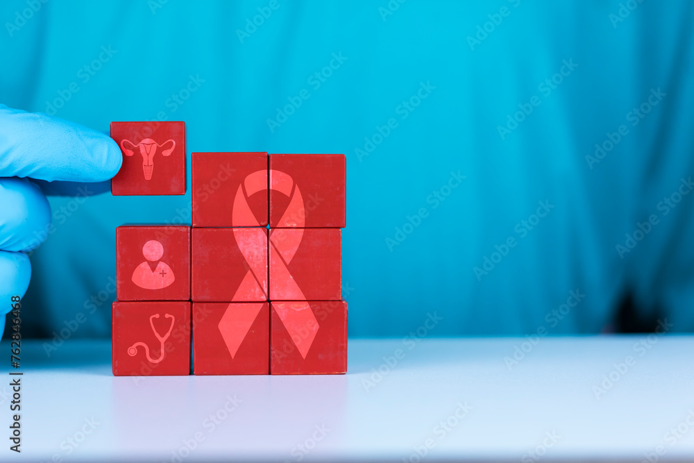 Timely Pap test. Cervical cancer concept. The doctor organizes the ...