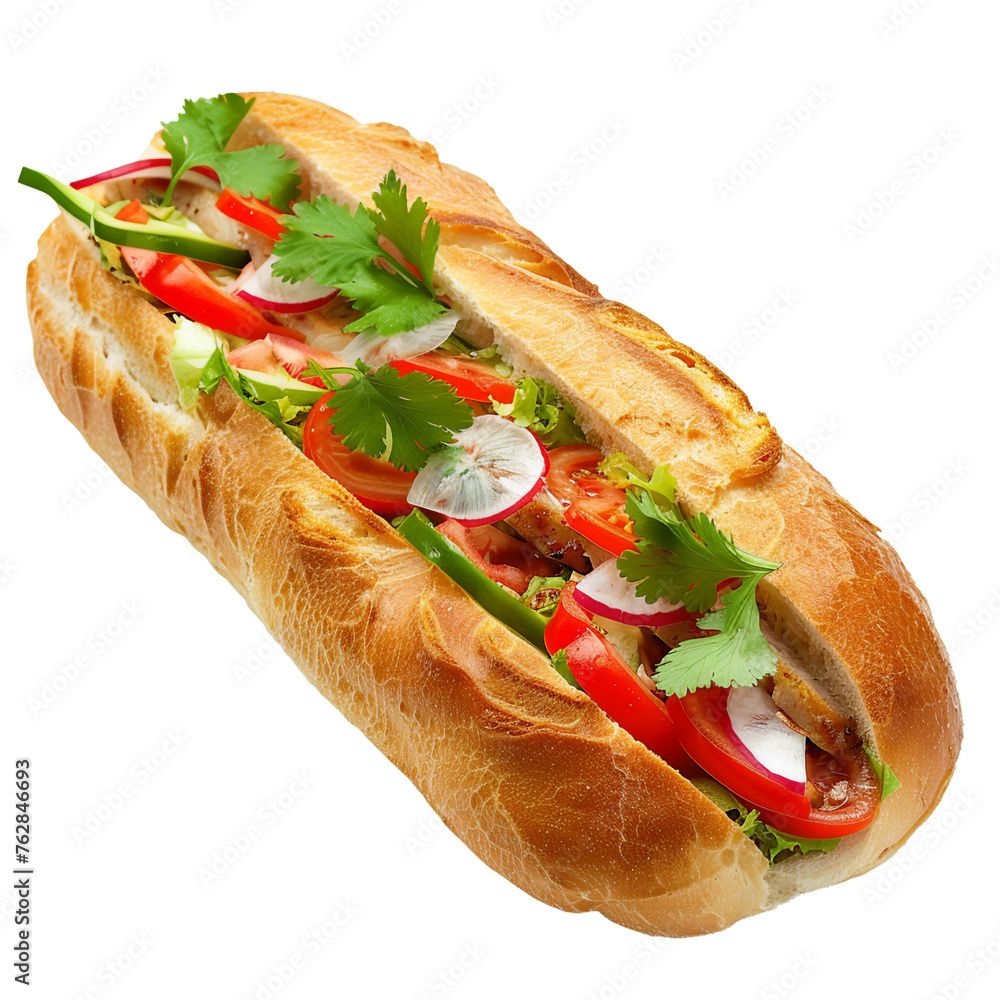 Banh Mi, transparent background, isolated image, generative AI Stock ...