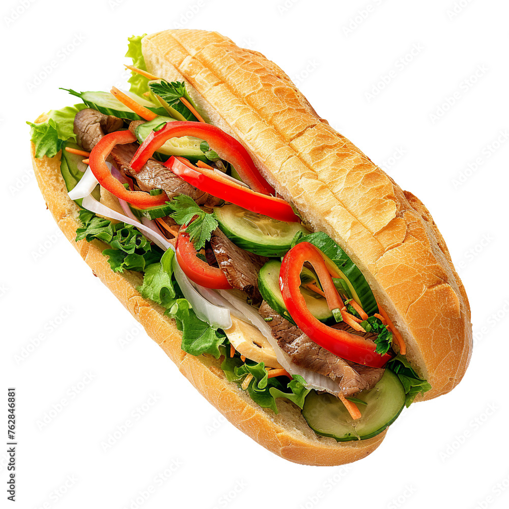 Banh Mi, transparent background, isolated image, generative AI Stock ...