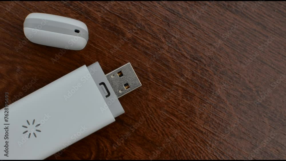 4G 5G 6G USB modem close-up, representing the advanced technology of ...