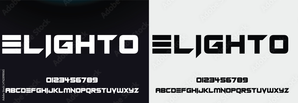 Abstract hi tech techno alphabet font, for your future digital design ...