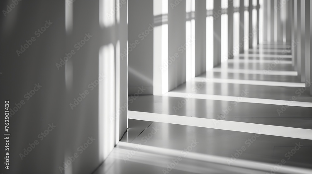 Gray shadow and light blur abstract background on white wall from ...