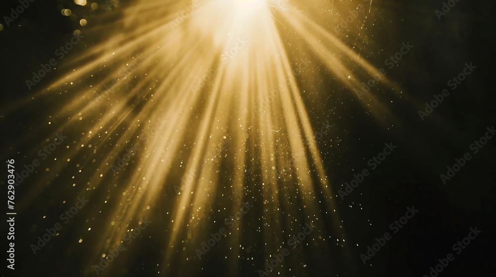 Sun Light Overlay Sun rays overlay Sun rays light isolated on black ...