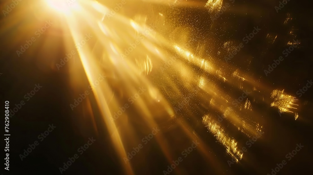 Sun Light Overlay Sun rays overlay Sun rays light isolated on black ...