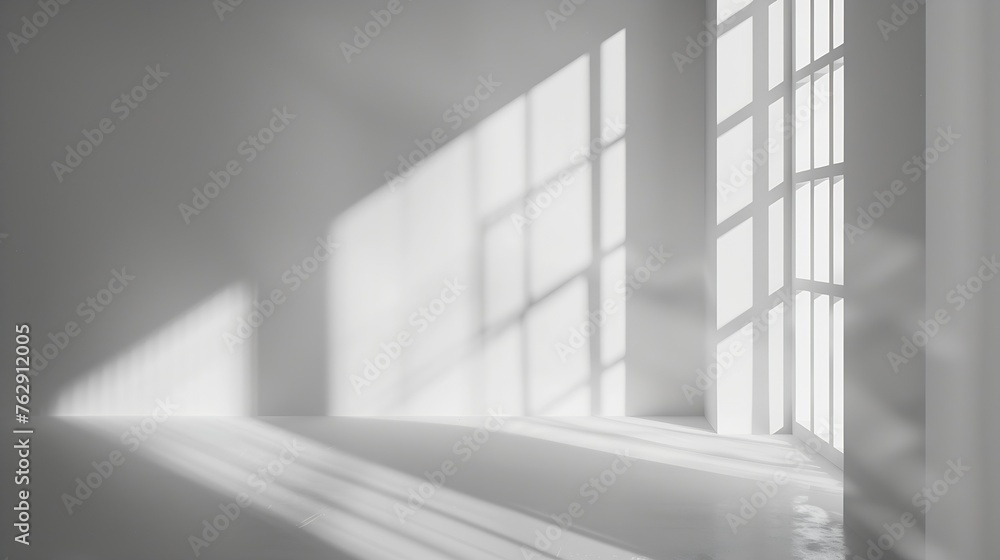 Gray shadow and light blur abstract background on white wall from ...