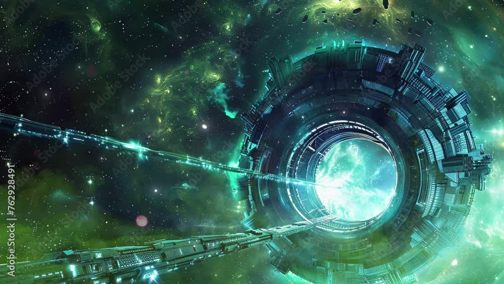 cinematic shot ancient alien artifact unveiled. space science ...