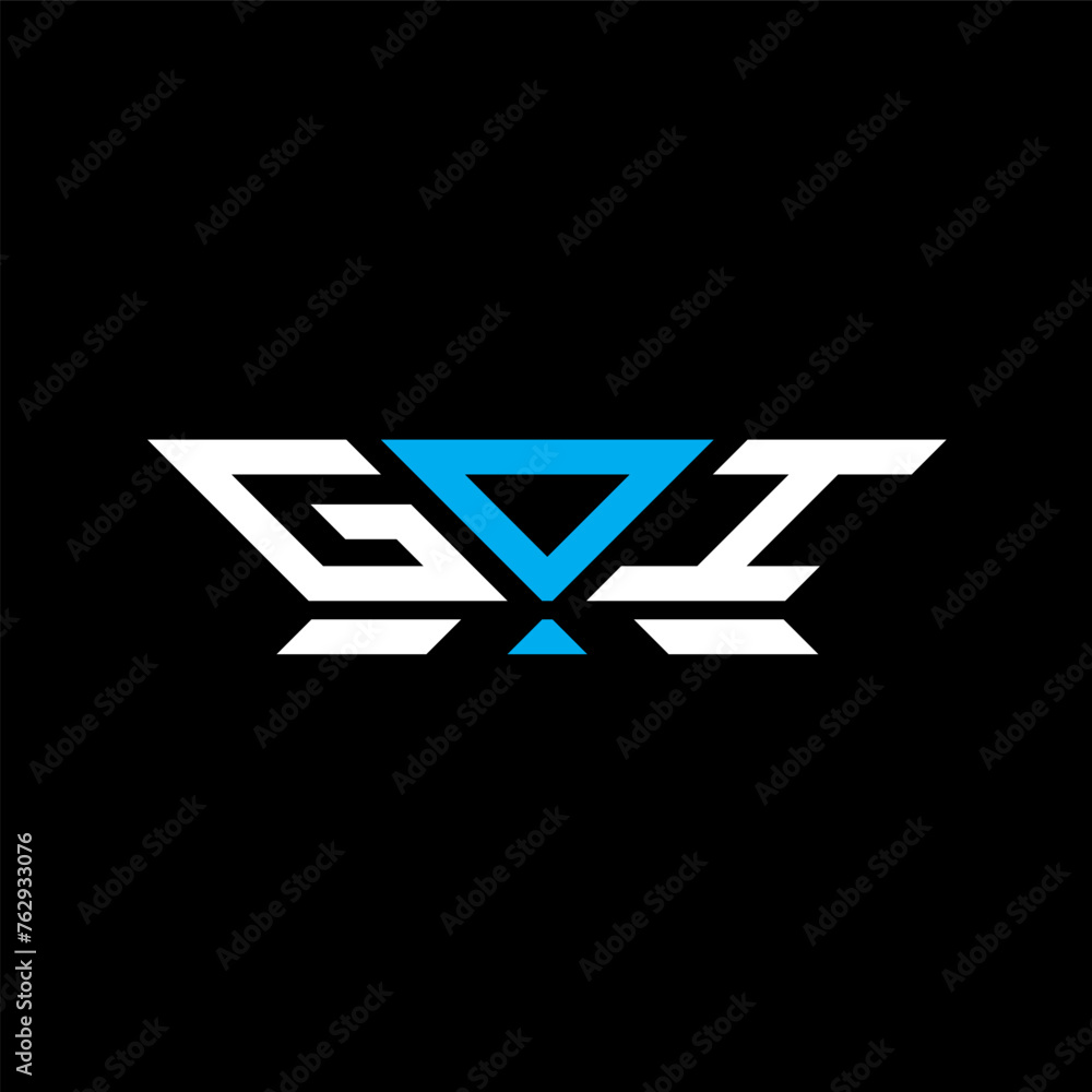 GOI letter logo vector design, GOI simple and modern logo. GOI ...
