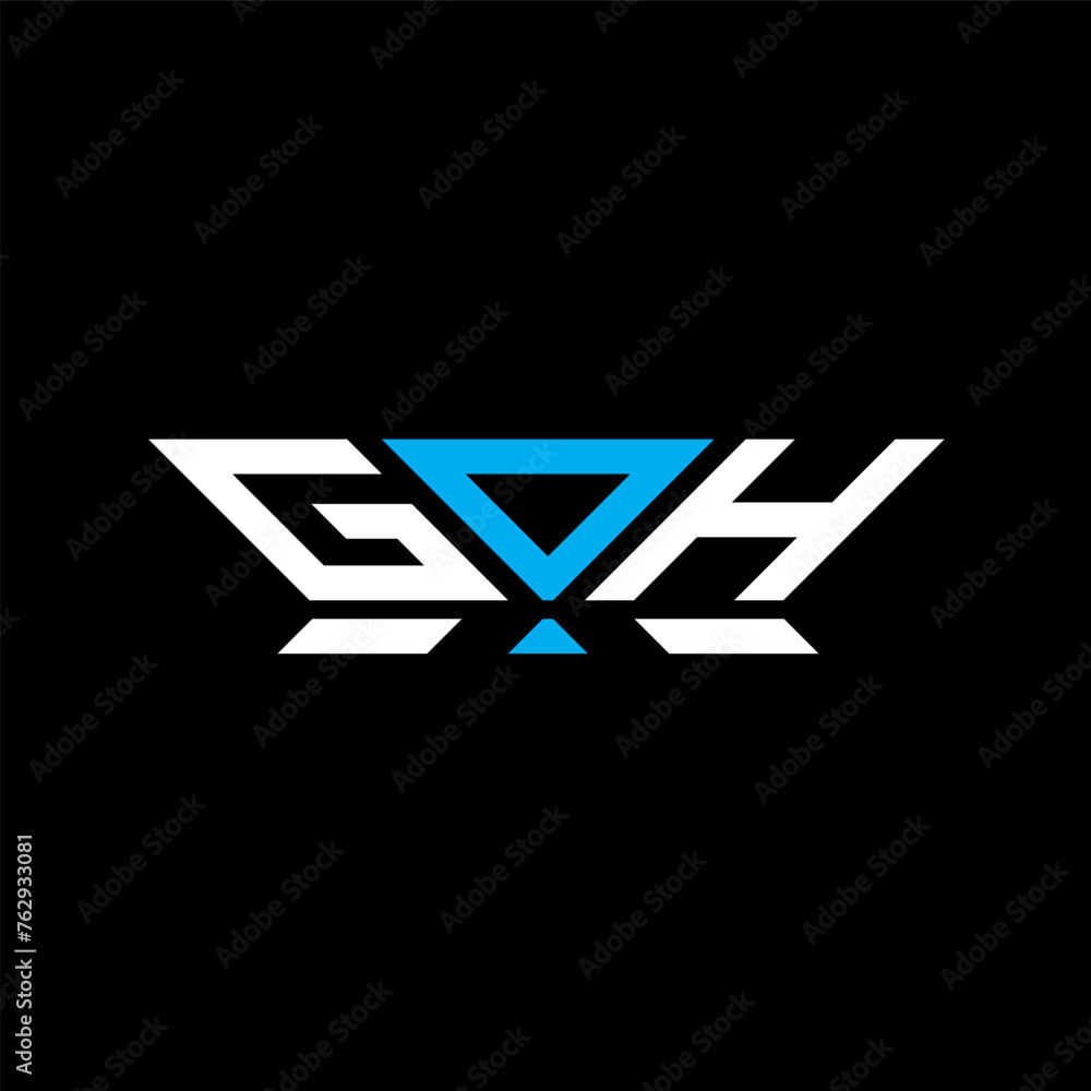 GOH letter logo vector design, GOH simple and modern logo. GOH luxurious alphabet design Stock ...