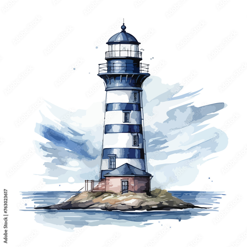 Navy blue Lighthouse clipart clipart isolated on white Stock Vector ...