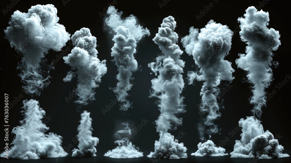 This smoke illustration set is suitable for special effects templates ...